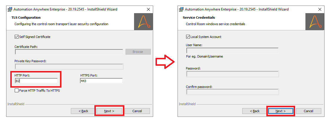 Automation Anywhere A2019 Installation Process for Windows Server